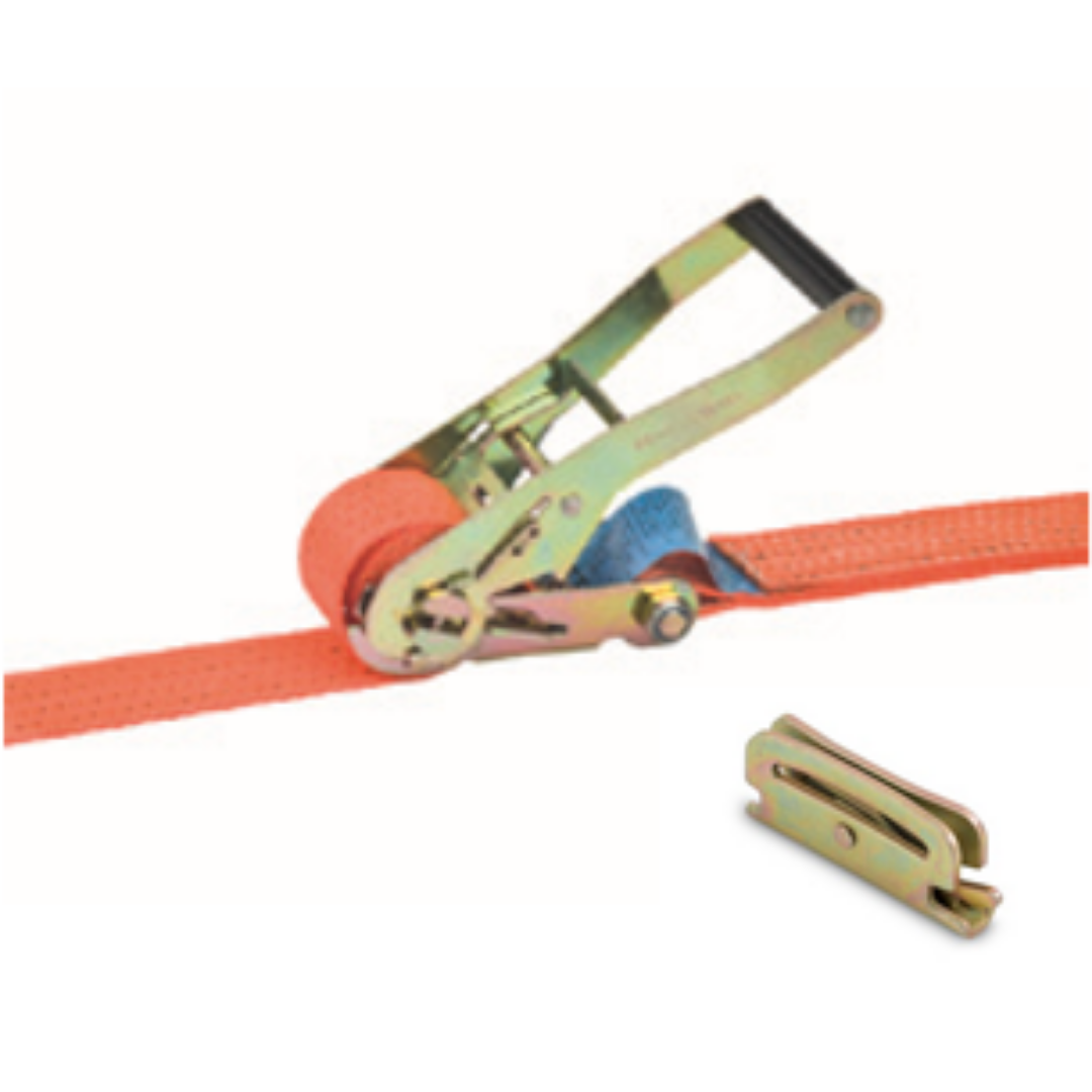 Sangle d'arrimage 50mm avec Tendeur et Attache Rail Camion TMU 1600kg ...